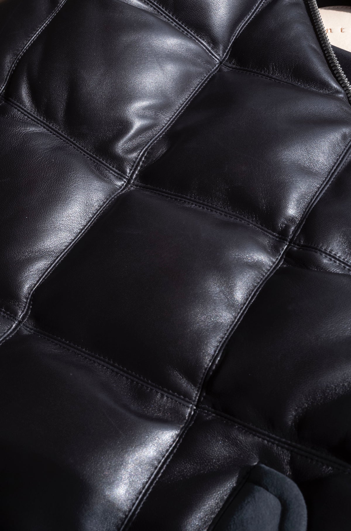 Sheep Skin Quilted Down Jacket | cliché